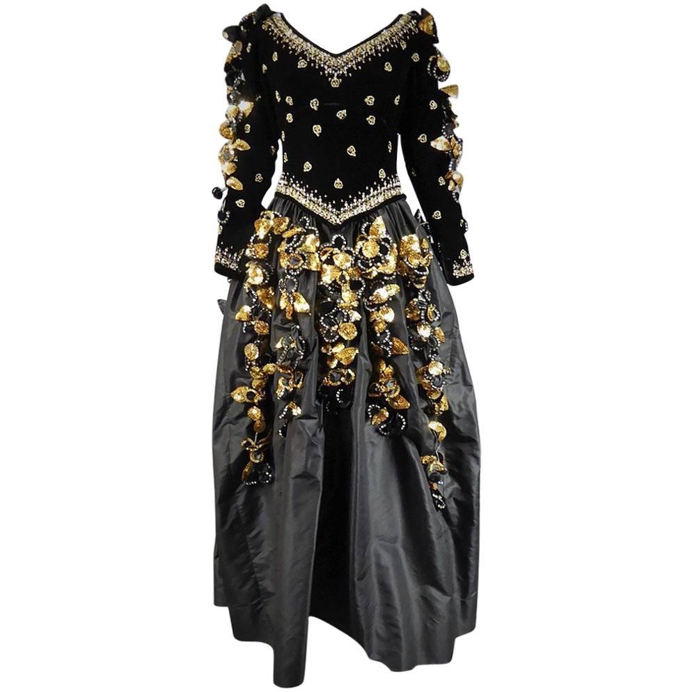 Pierre Balmain Haute Couture Dress numbered 165-578 at 1stDibs