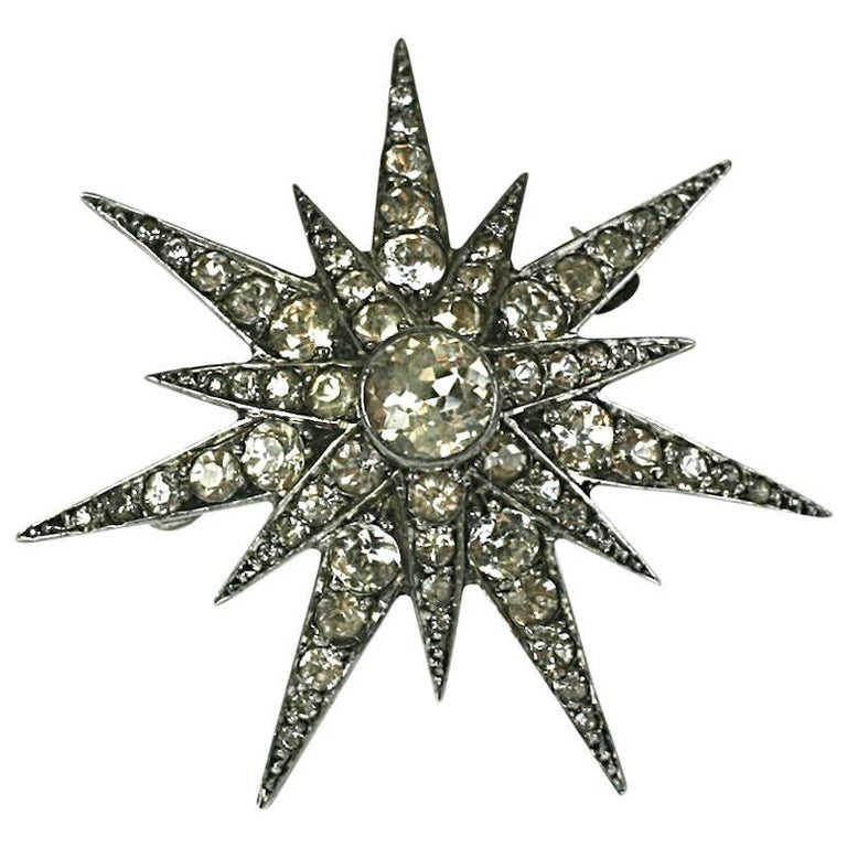 Edwardian Paste Starburst Brooch at 1stDibs