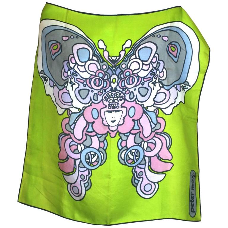 Peter Max Art Nouveau Revival Scarf at 1stDibs