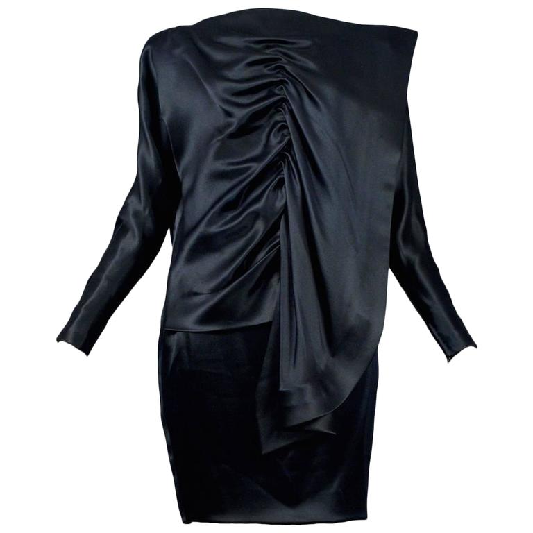 Pierre Cardin Couture Satin Fin Dress at 1stDibs