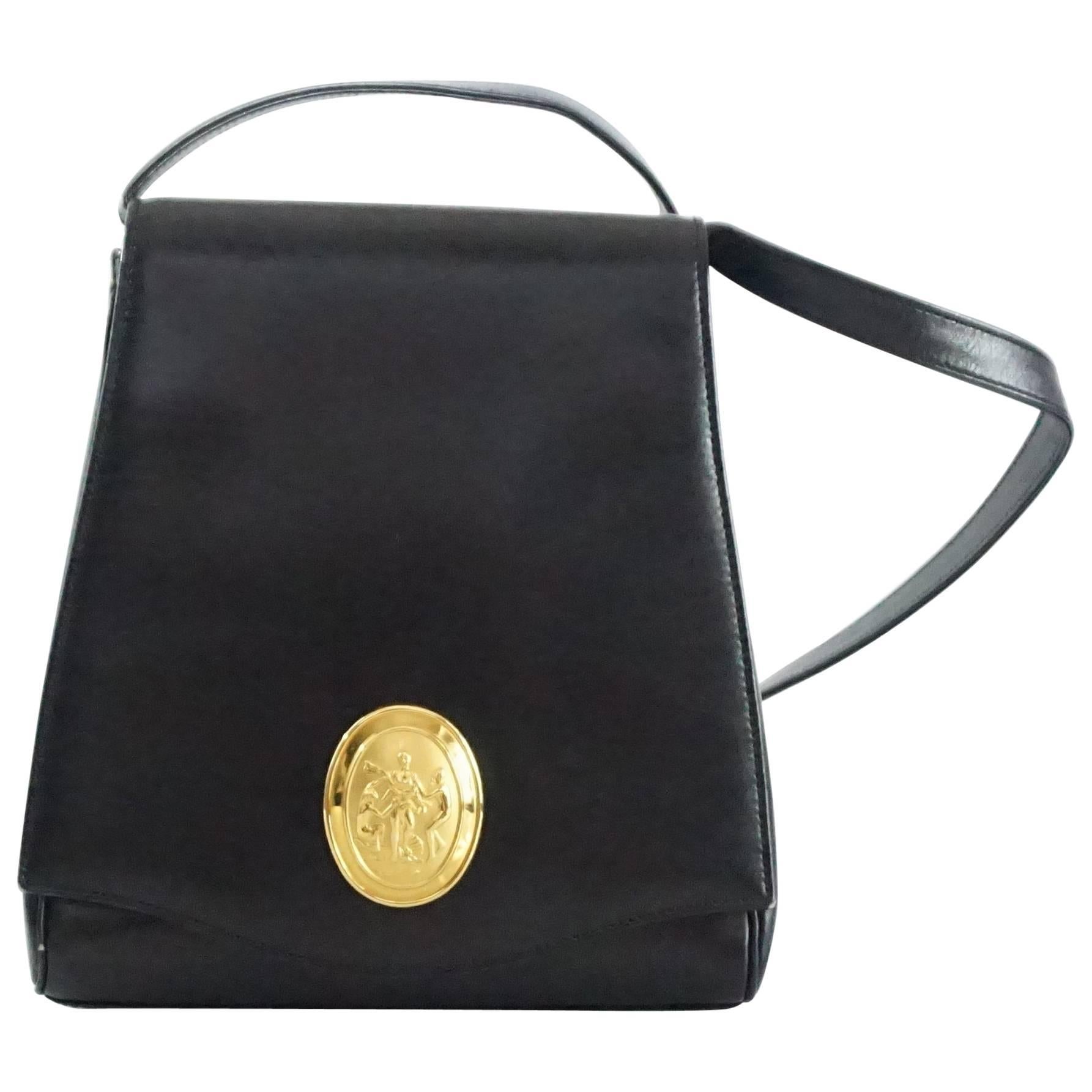 Nina Ricci Vintage Black Leather Shoulder Bag - 1990's at 1stDibs ...