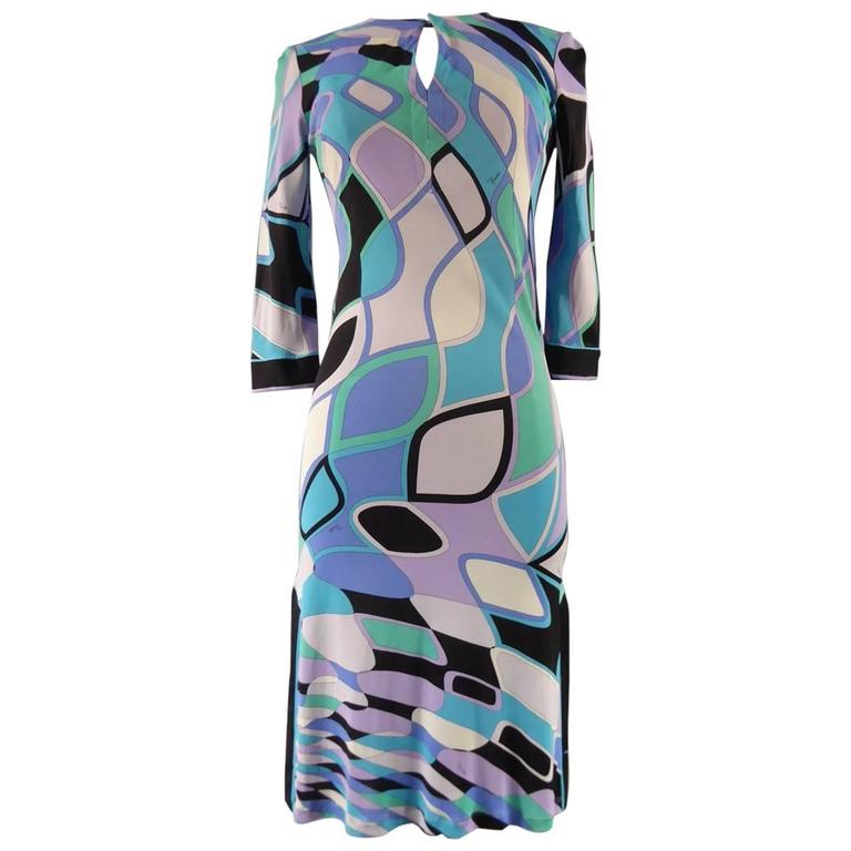 Emilio Pucci Blue Graphic Dress For Sale at 1stDibs | emilio pucci ...