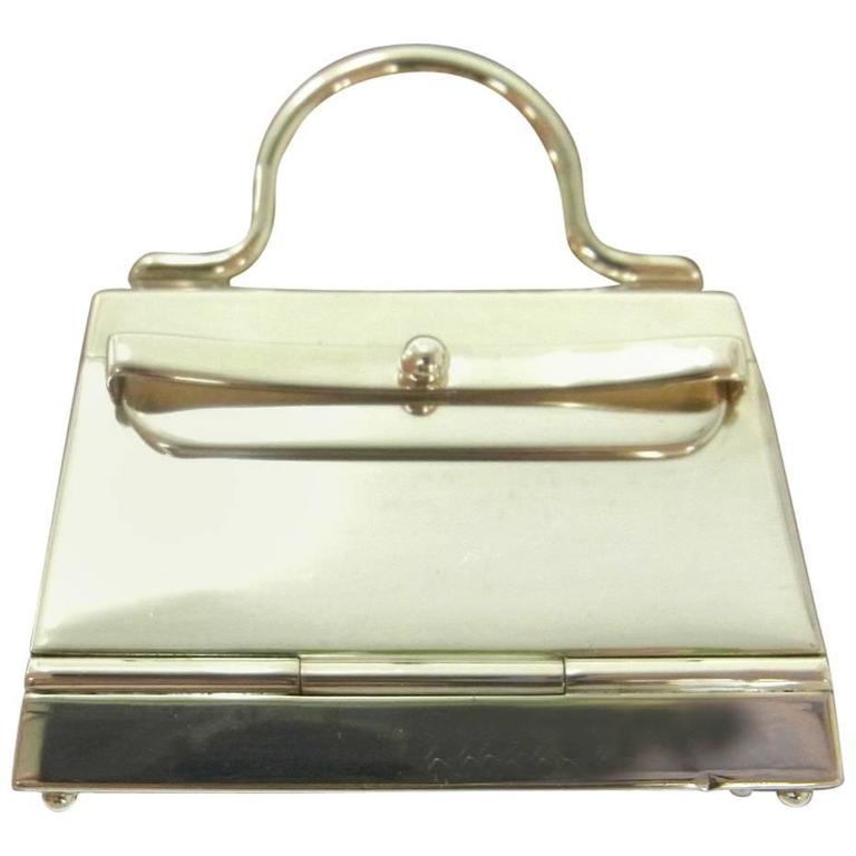 Hermes Vintage Genuine Sterling Silver Mini Kelly Top Handle Storage ...