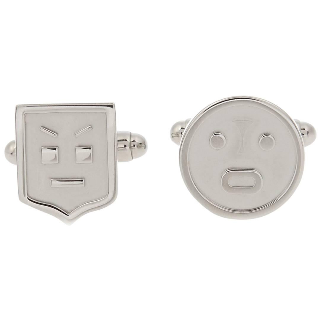 Fendi NEW Men's Silver Tone Palladium Emoji Cuff Links at 1stDibs ...