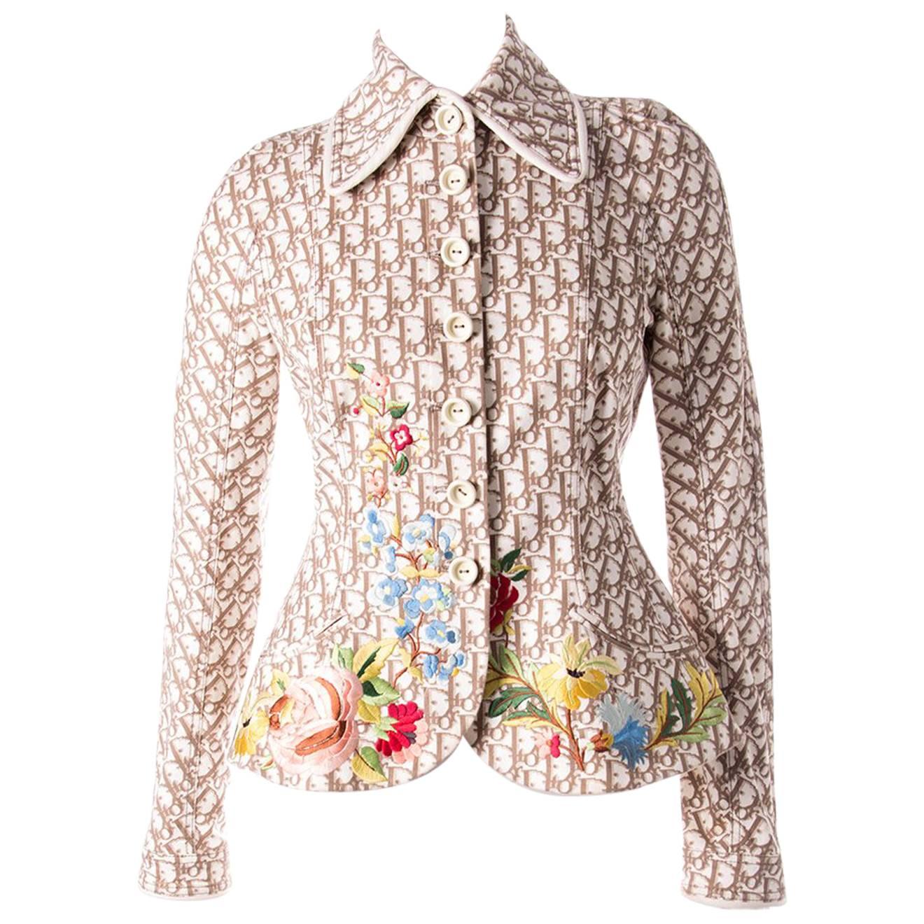 Christian Dior Early 00's Iconic Monogram Print Jacket at 1stDibs