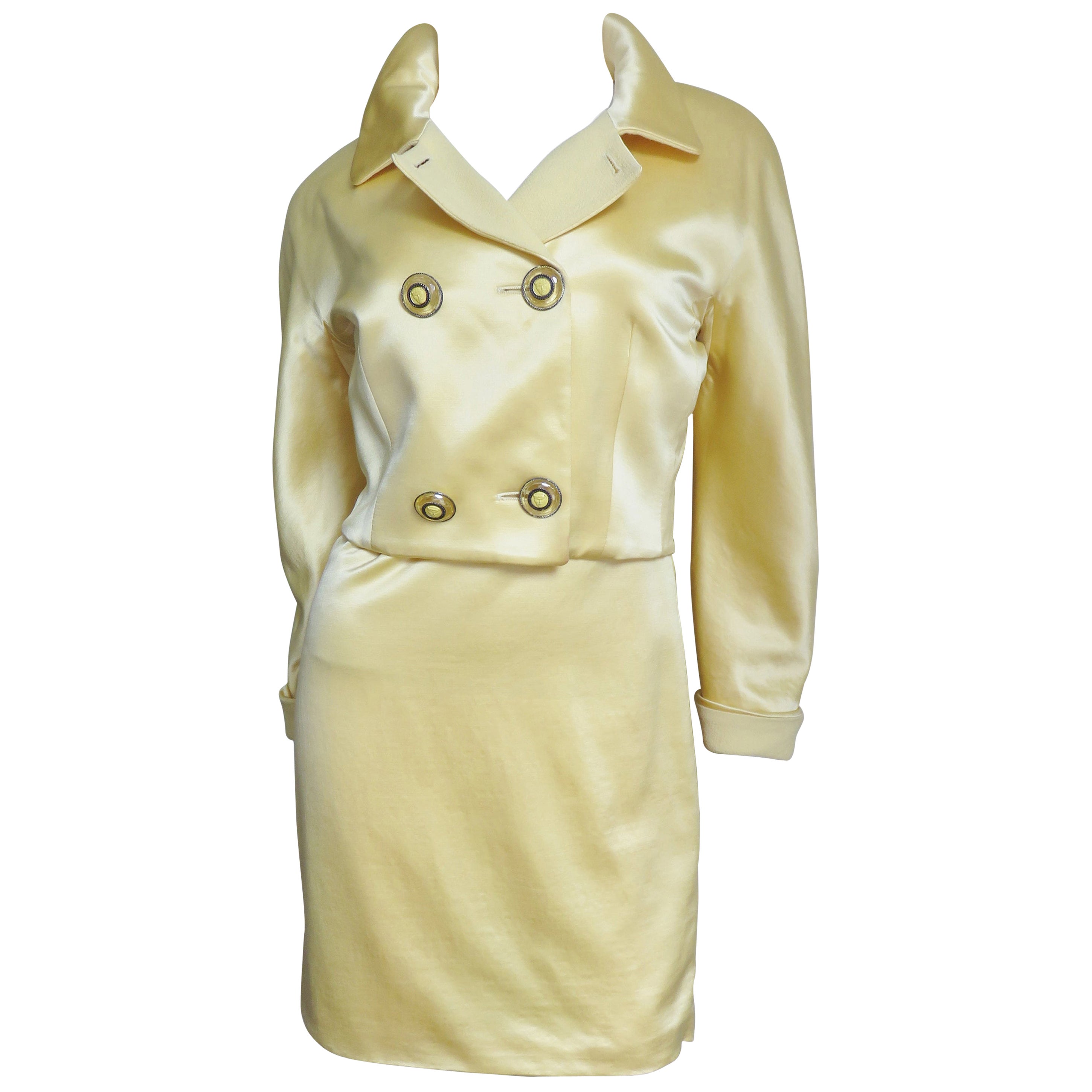 Gianni Versace leopard printed ensemble with studded leather jacket, ss ...