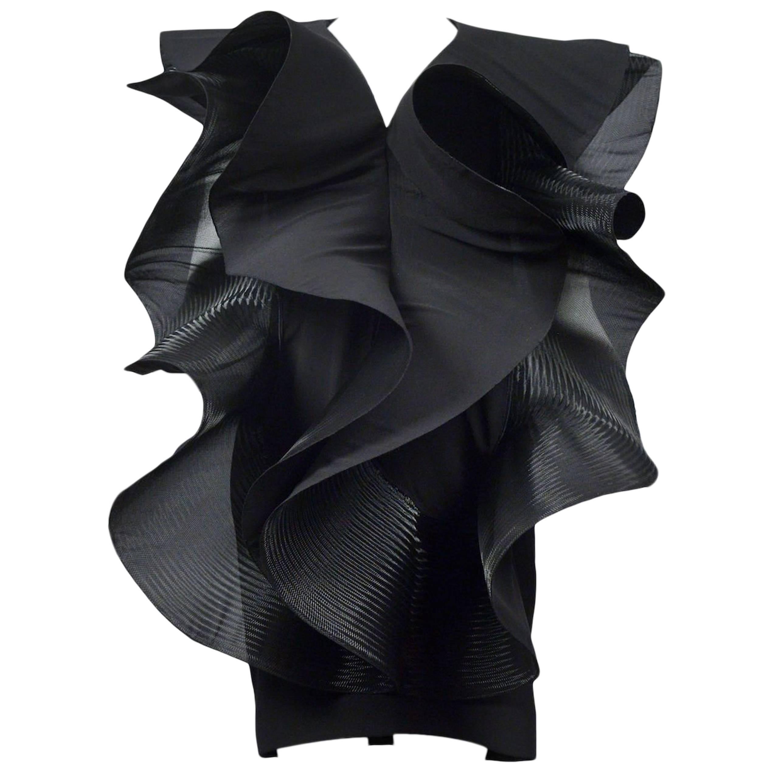 Pierre Cardin Couture Architectural Ruffle Dress at 1stDibs