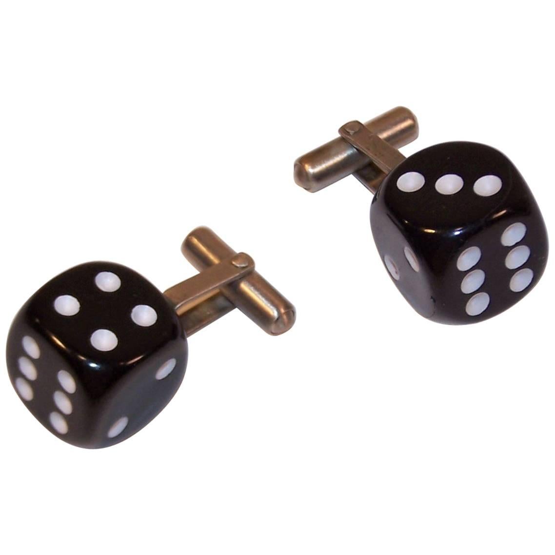 Vintage Christian Dior Dice Cufflinks at 1stDibs