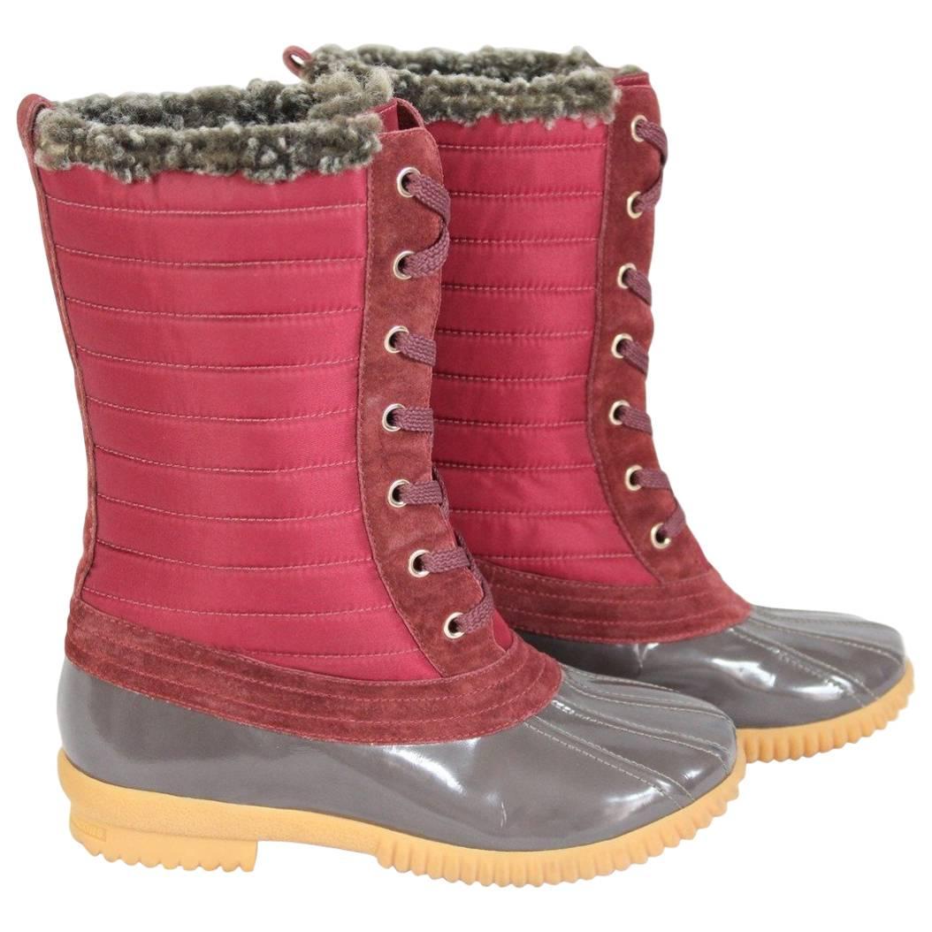 2000s Marc Jacobs Red Duck Boots Shoes For Sale at 1stDibs