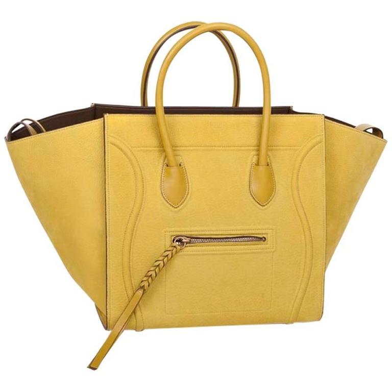 Céline Phantom Nubuck Chartreuse Model Bag in Green Anise Calf Leather ...