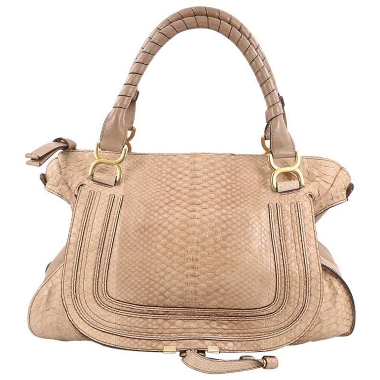 Chloe Marcie Handbag Python Large at 1stDibs
