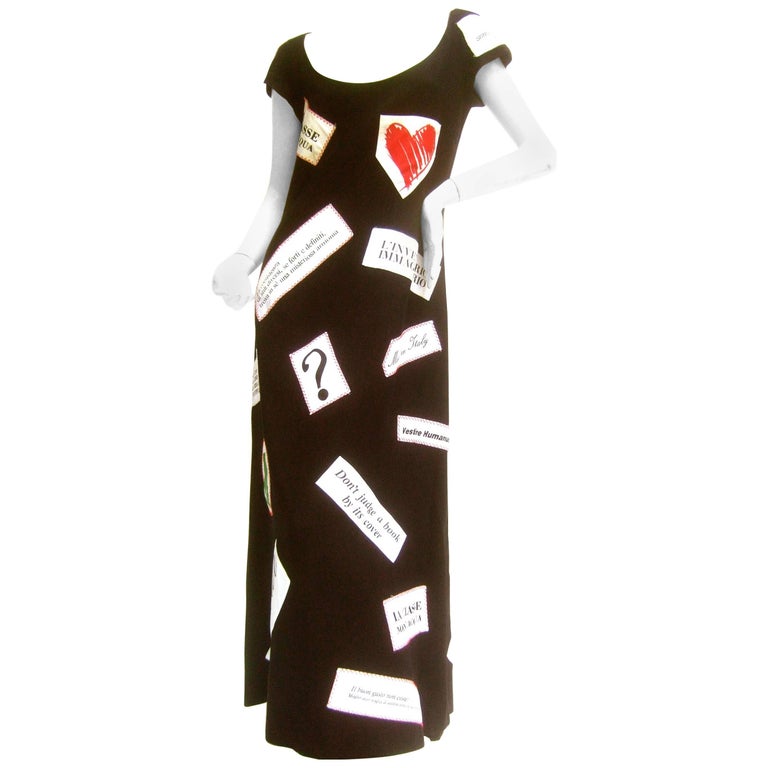 Resist! Moschino Couture Political Themed Dress. US Size 10 at 1stDibs