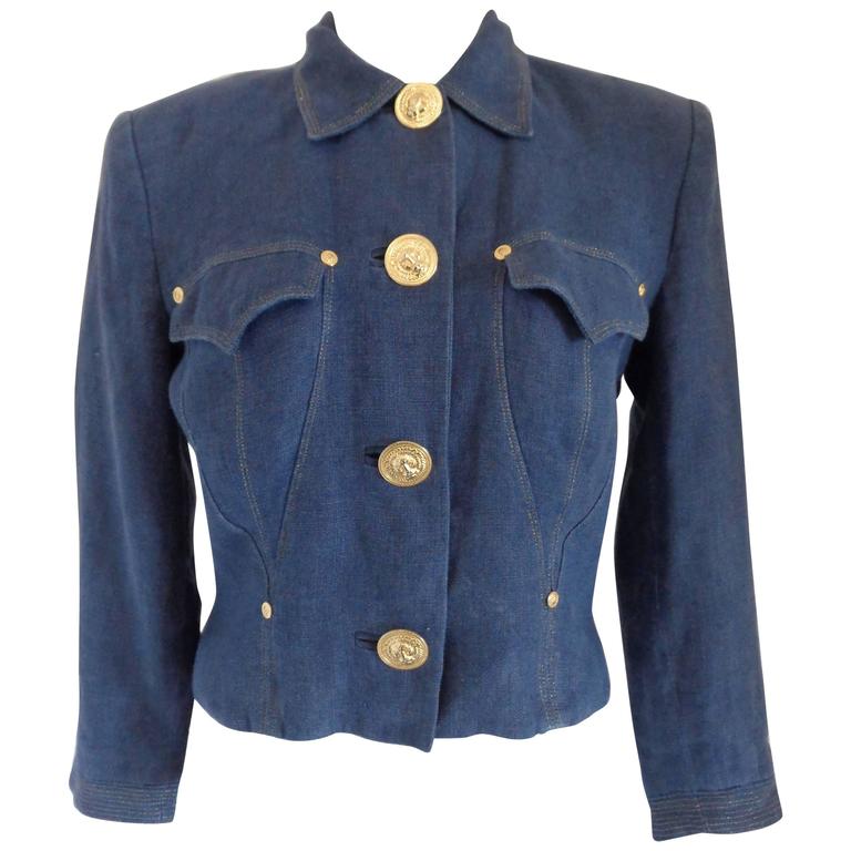 Versus by Gianni Versace Denim Jacket at 1stDibs | versus versace denim ...