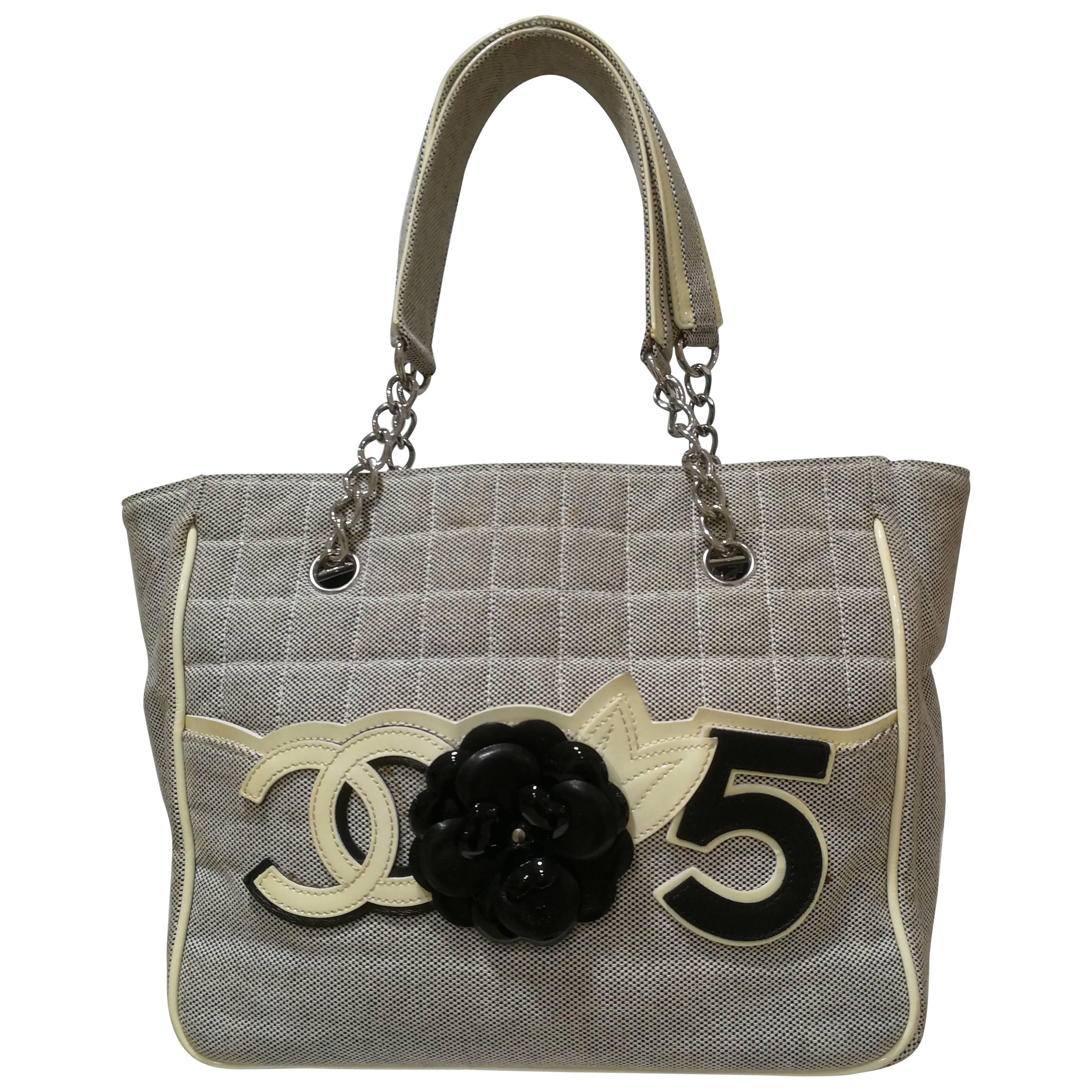 Chanel Camelia 5 Shopping Bag at 1stDibs