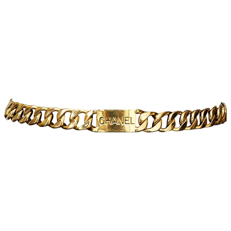 Chanel Gold Chain ID Belt at 1stDibs