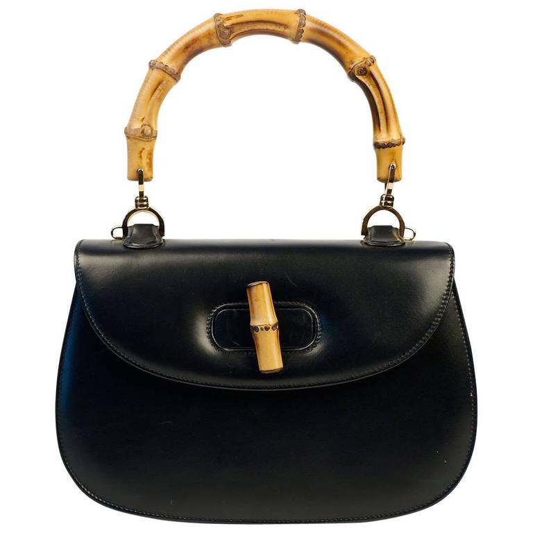 Gucci Hand Bag with Bamboo Handle at 1stDibs | gucci bag bamboo handle