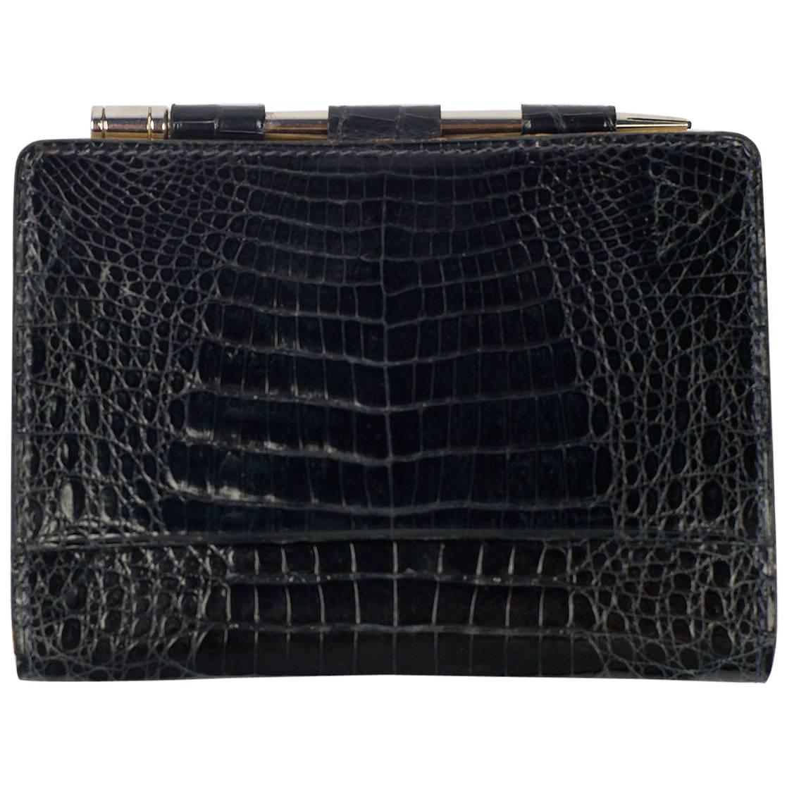 Rare Gucci Alligator Address Book with Blue Interior at 1stDibs | gucci ...