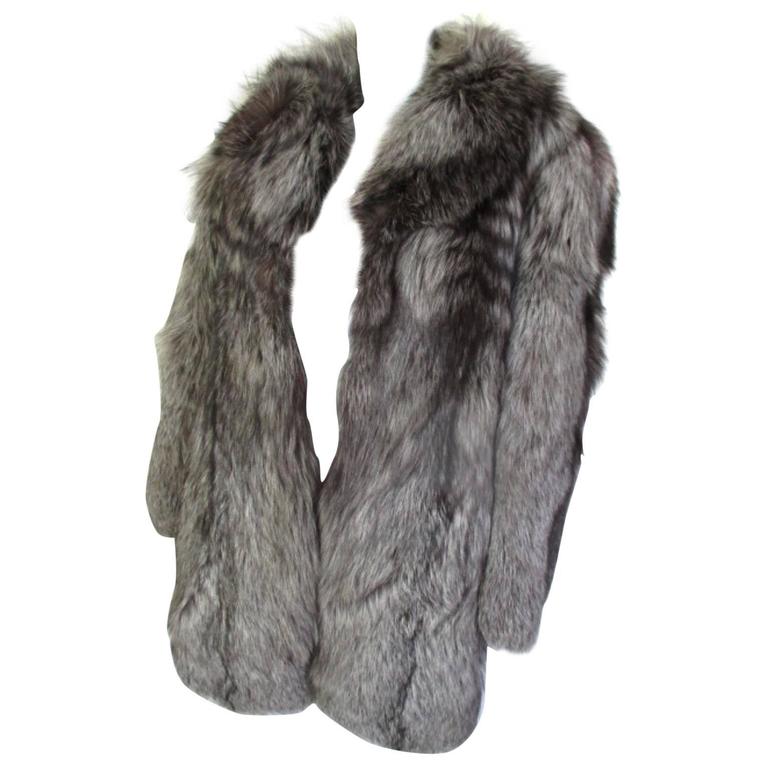 Silver Fox fur coat For Sale at 1stdibs