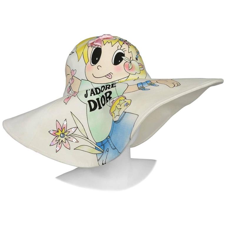 Christian Dior Cartoon Hat at 1stDibs | j'adore dior hat