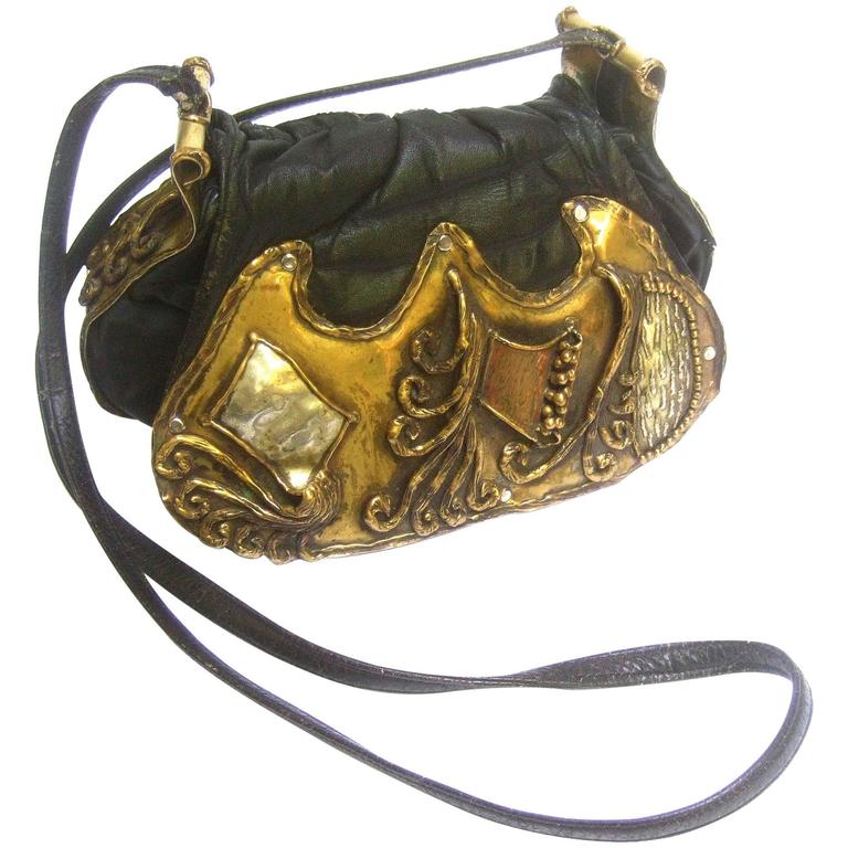 Avant Garde Brutalist Mixed Metal Artisan Handbag ca 1970s For Sale at ...