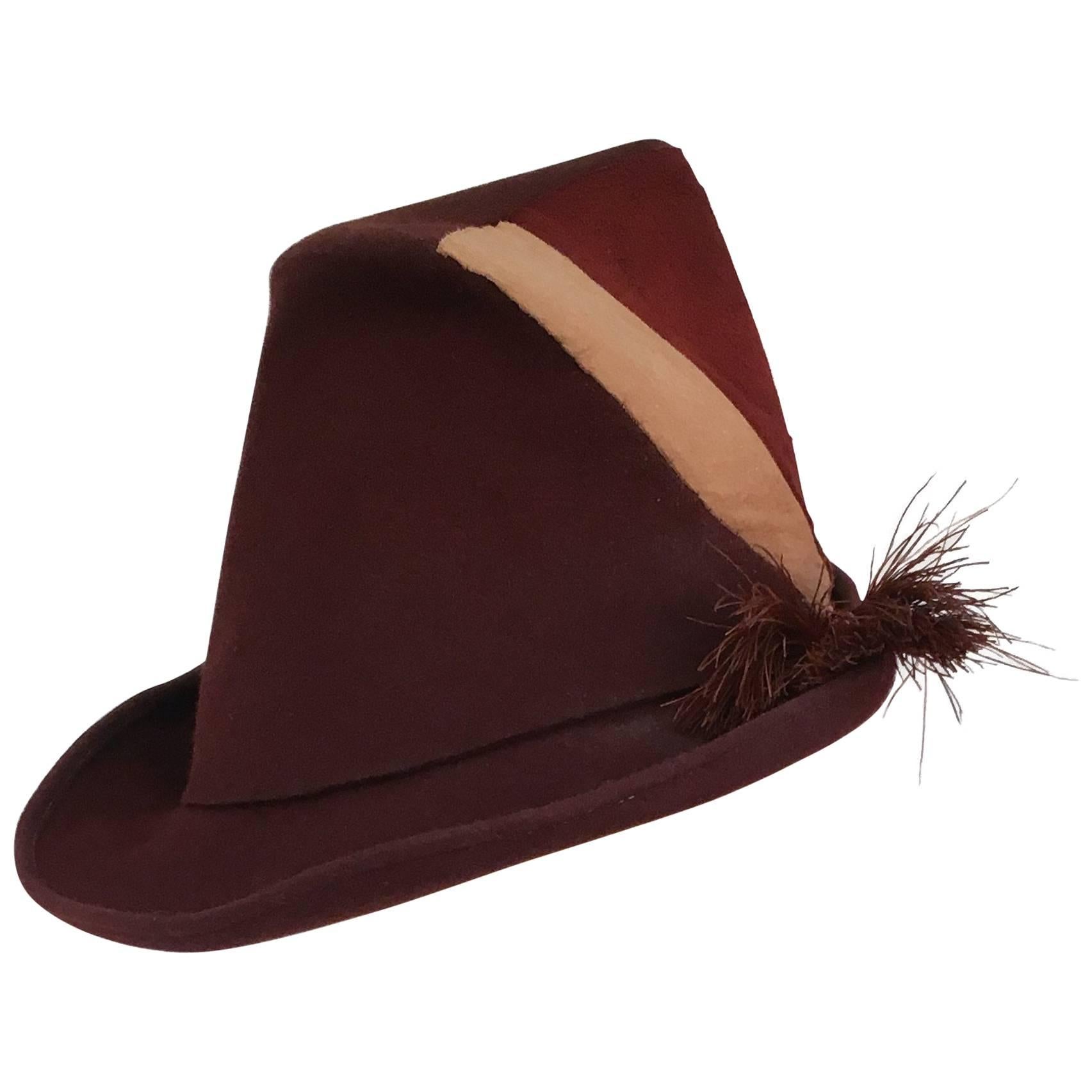 30s Sculpted Women's Fedora at 1stDibs