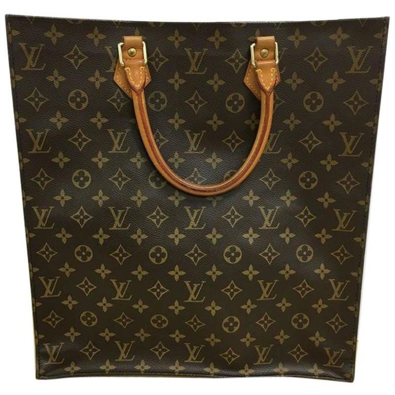 Louis Vuitton Sac Plat Handbag Monogram Canvas GM at 1stDibs