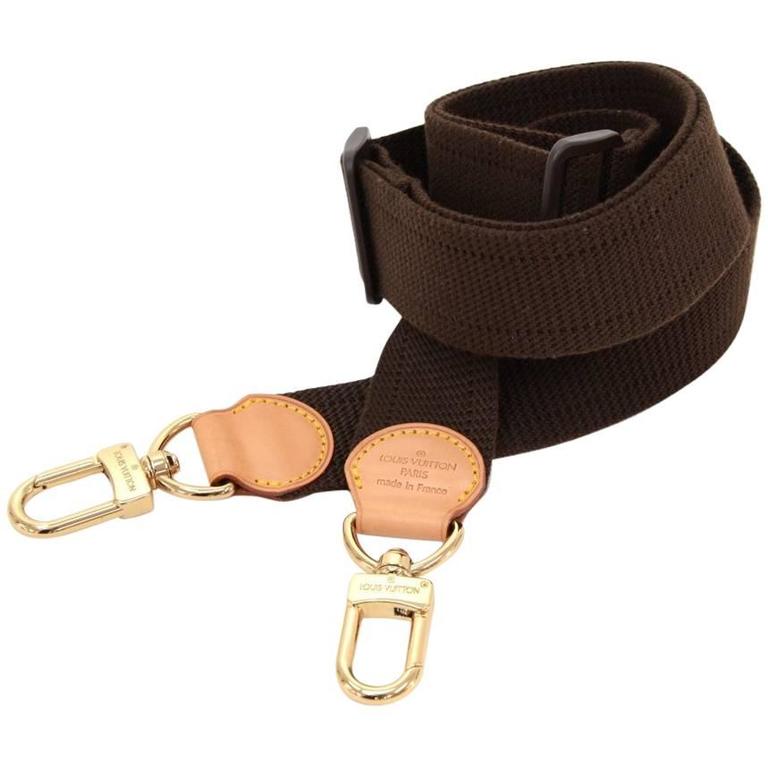 Louis Vuitton Adjustable Brown Cotton Shoulder Strap at 1stDibs