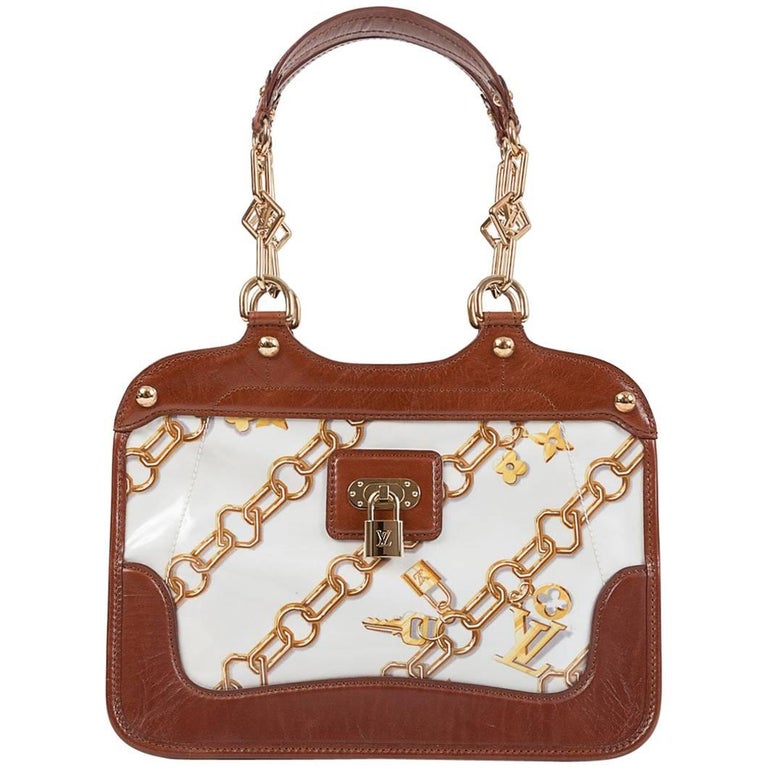 Louis Vuitton Limited Edition Monogram Cabas Charms Blanc Bag Purse at ...