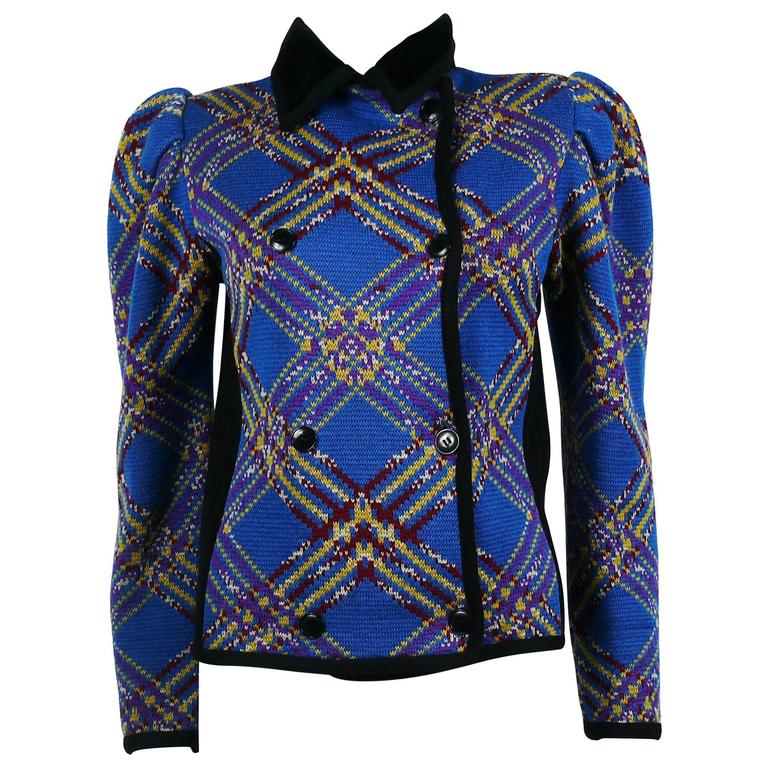 Yves Saint Laurent Rive Gauche YSL Vintage Cardigan Sweater Size FR 38 ...