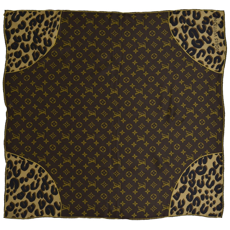 LOUIS VUITTON Silk Monogram Scarf at 1stDibs