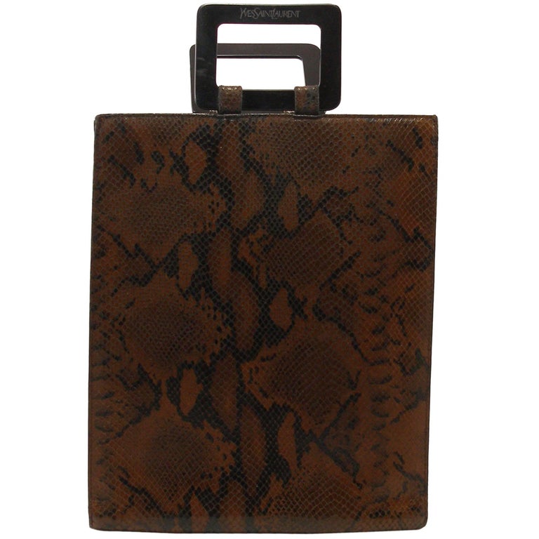 Yves Saint Laurent Ysl Vintage handbag in Python Leather For Sale at ...