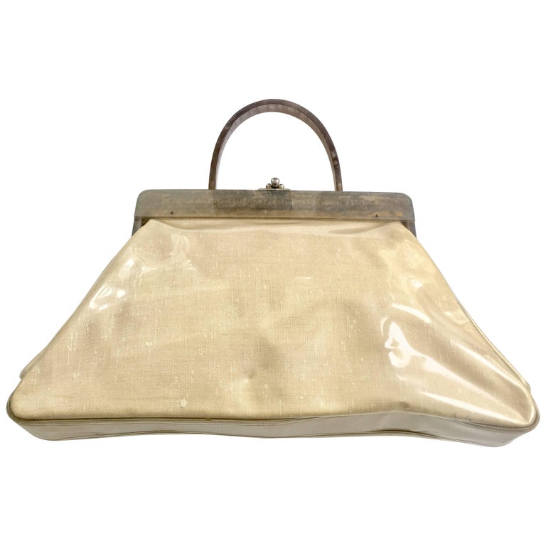 Mid-Century Lucite and Vinyl Florida Hand Bag By, Charles Kahn at 1stDibs