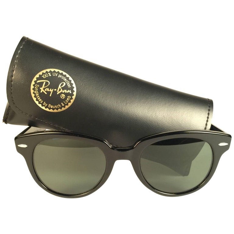New Ray Ban Orion Black B&L G15 Grey Lenses USA 80's Sunglasses at ...