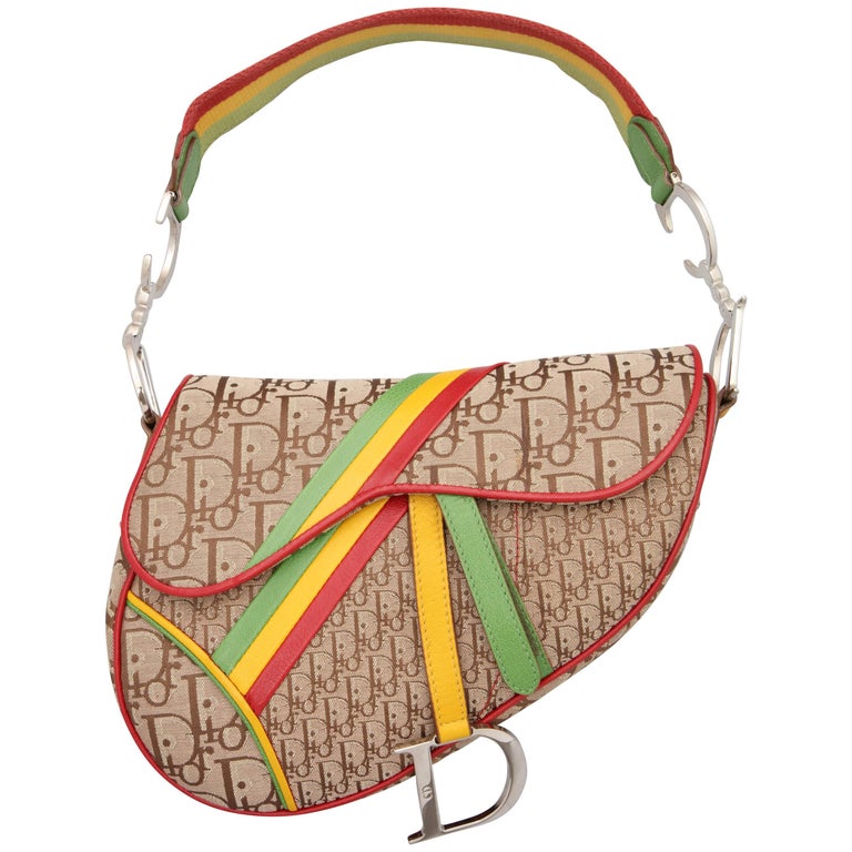 John Galliano for Christian Dior Rasta Collection Saddle Bag at 1stDibs ...