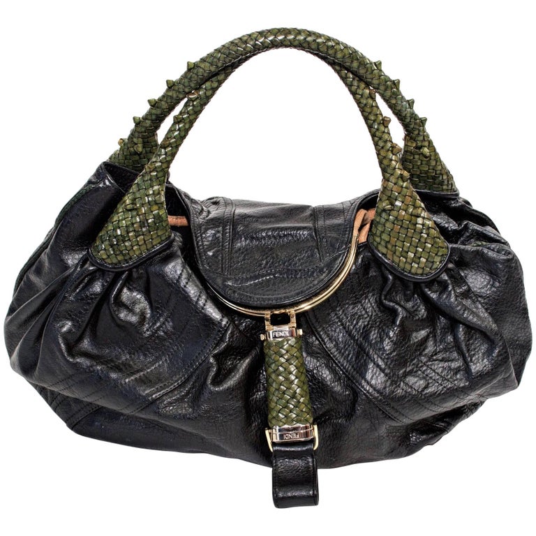 Fendi Black Nappa Leather Spy Bag For Sale at 1stdibs