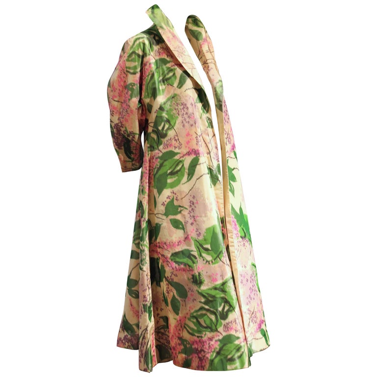 1950s Irene Silk Opera Coat in a Full Swing Style w Glorious Lilac ...