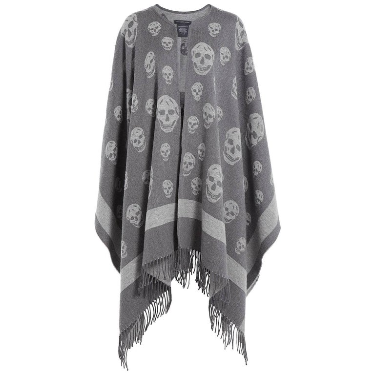Alexander McQueen Big Skull Cape - Grey at 1stDibs | skull project capes