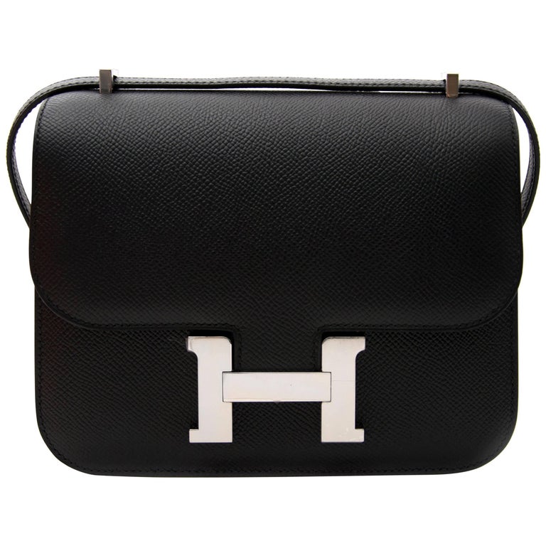 Hermes Black Epsom Mini Constance at 1stDibs