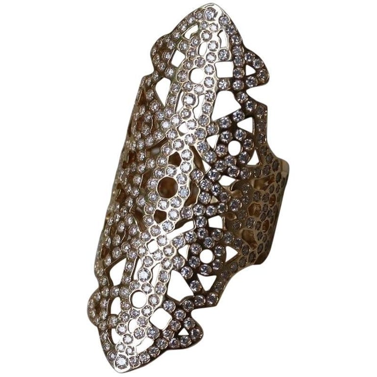 Repossi Yellow Gold and Diamond Maure Ring For Sale at 1stDibs ...