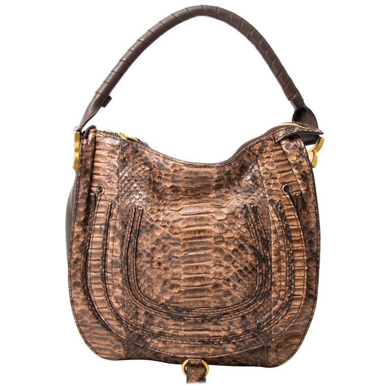 Chloé Python Marcie Satchel Bag at 1stDibs | chloe python bag, chloe ...