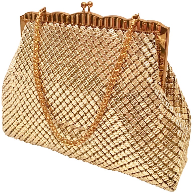 Vintage Whiting and Davis Gold Metal Mesh Handbag For Sale at 1stDibs ...