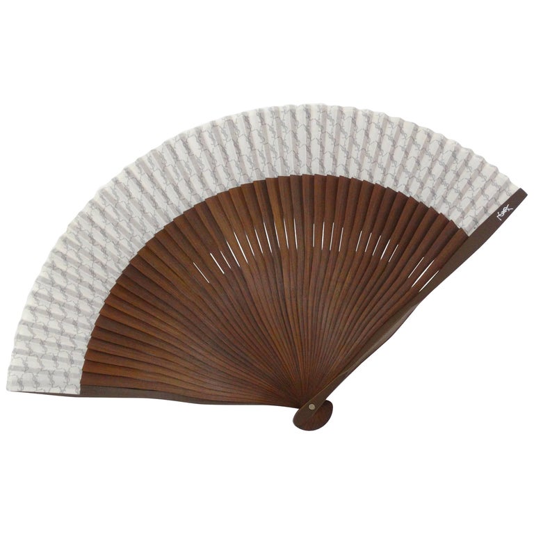 Rare YSL Monogram Handheld Fan at 1stDibs | fan ysl