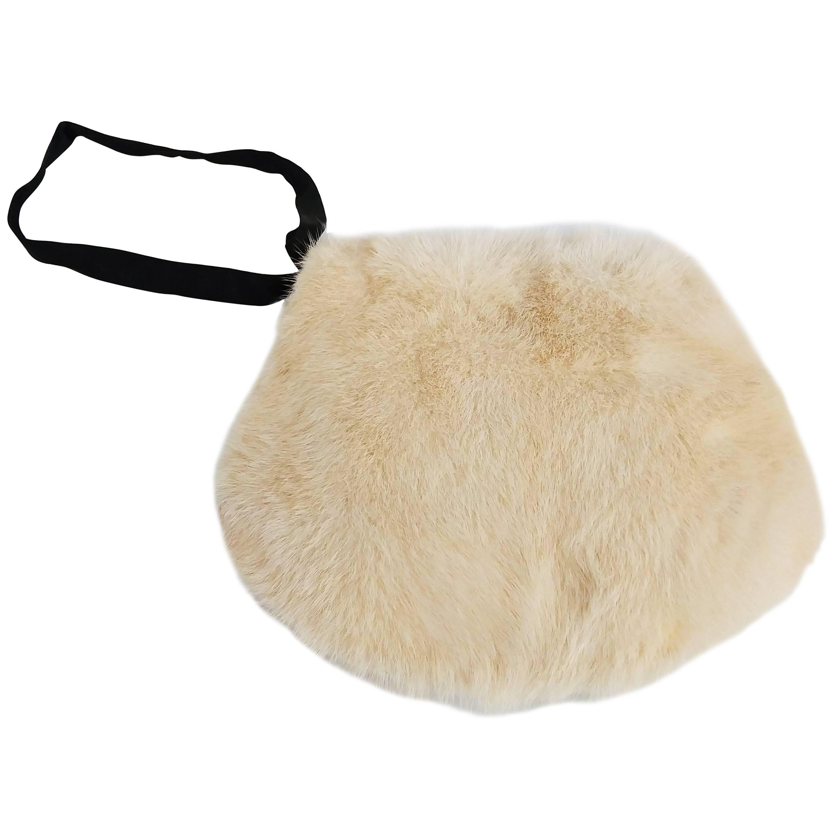 1960s White Mink Muff at 1stDibs
