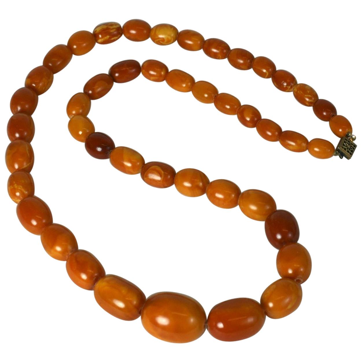 Art Deco Graduated Amber Beads at 1stDibs | amber beads for sale