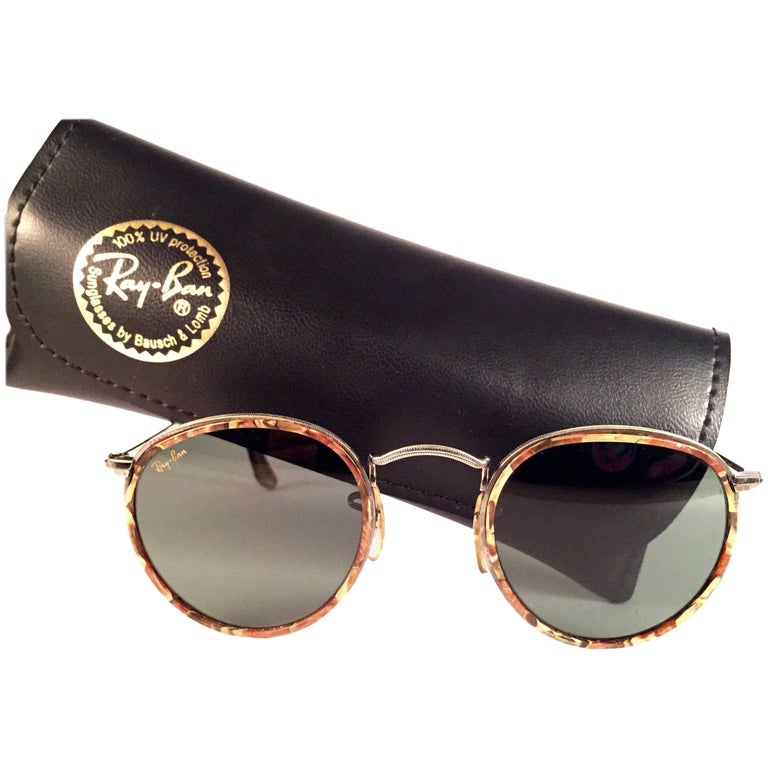 Mint Vintage Ray Ban Round Mosaic Classic G15 Lenses 1990's B&L ...