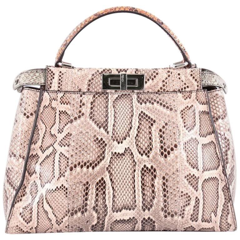 Fendi Peekaboo Handbag Python Regular at 1stDibs