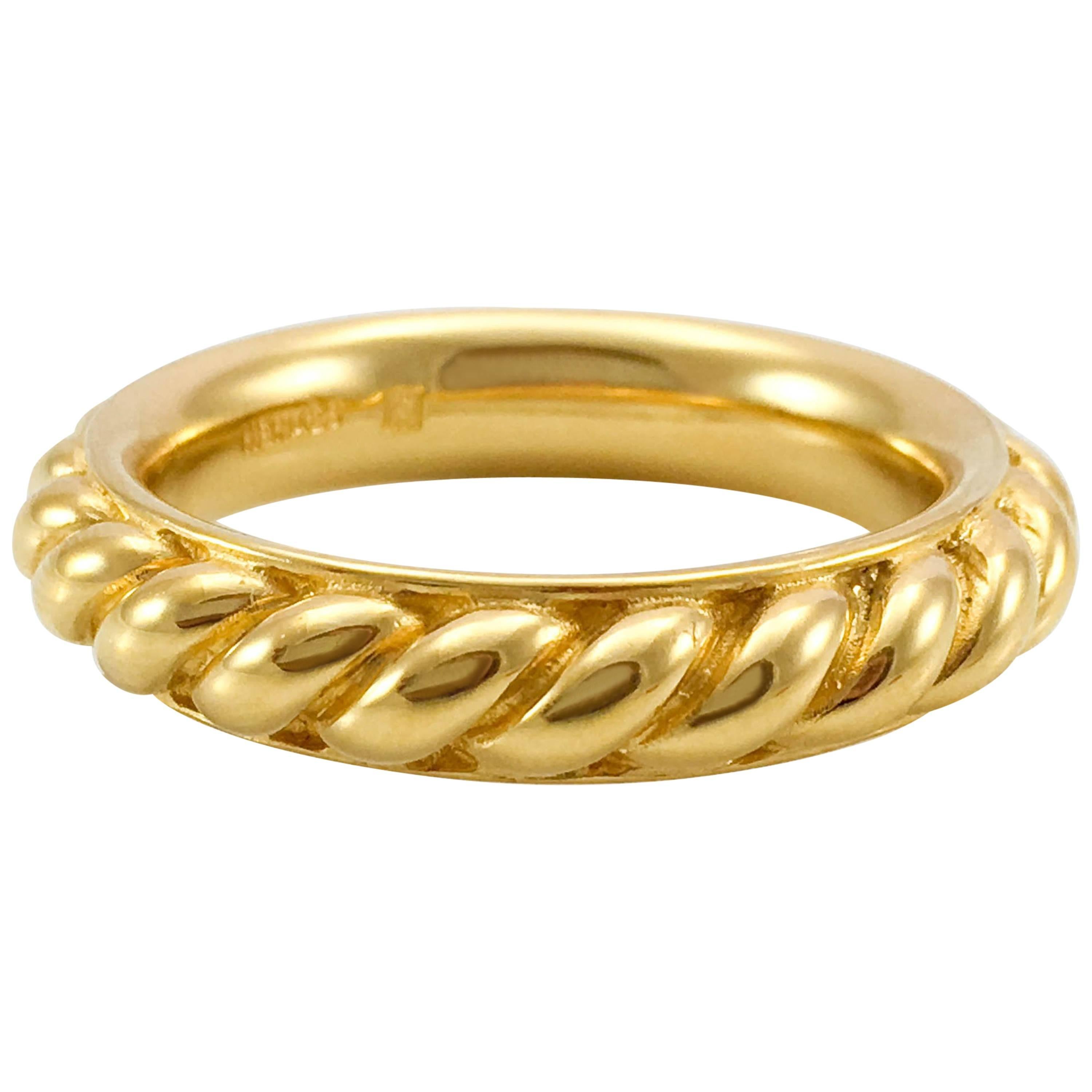 Hermes Large Gold-Plated Ribbed Scarf Ring at 1stDibs | hermes scarf ...