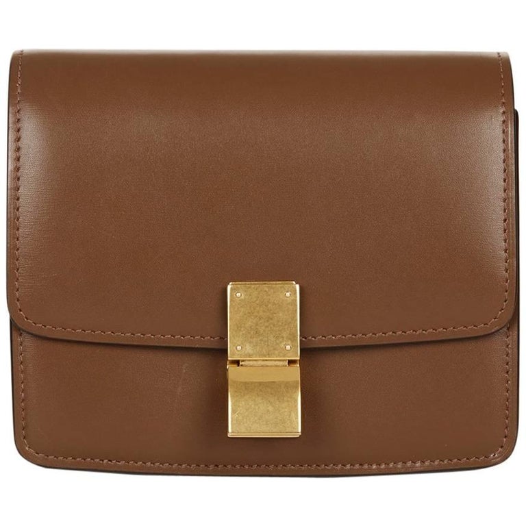 2011 Celine Brown Smooth Calfskin Small Box Bag at 1stDibs