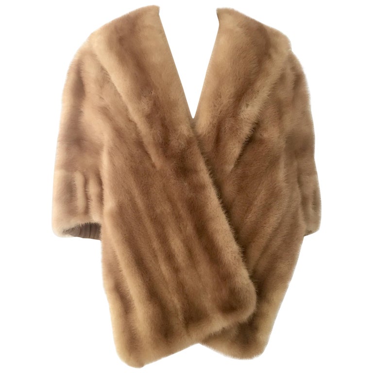 1950'S Blonde Mink Capelet Jacket at 1stDibs