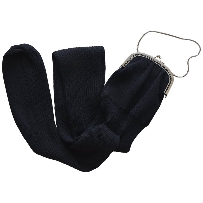 Collector's Rare Jean Paul Gaultier Knit "Sock" Purse For Sale at 1stDibs